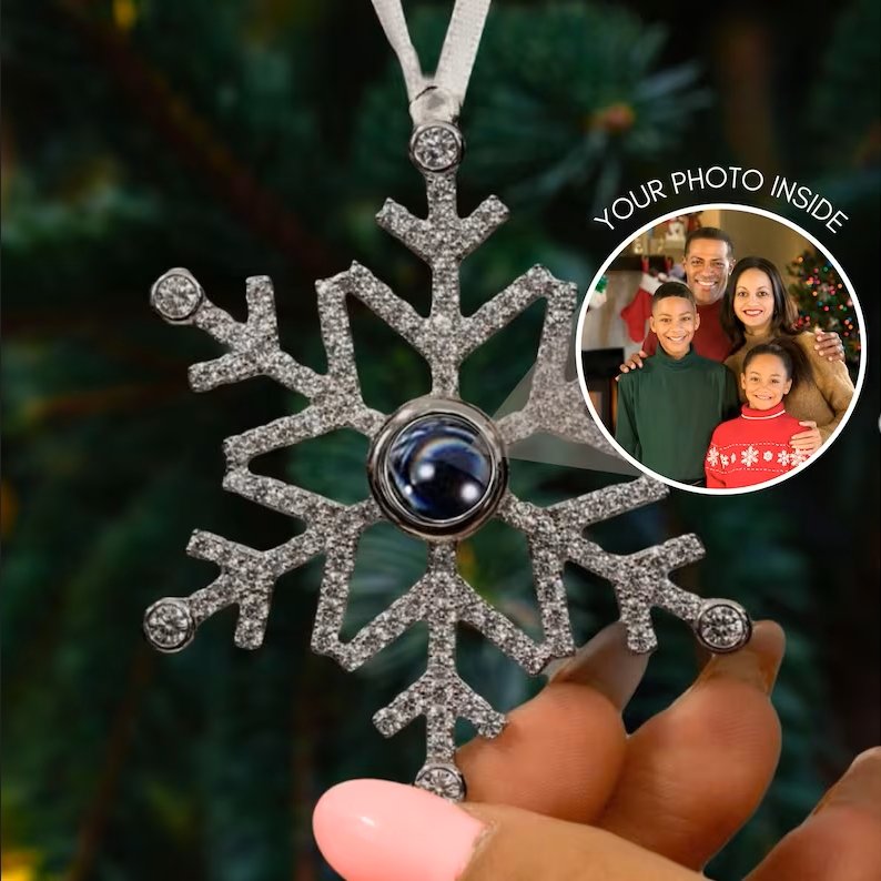 Personalized Snowflake Photo Ornament – Somlibe